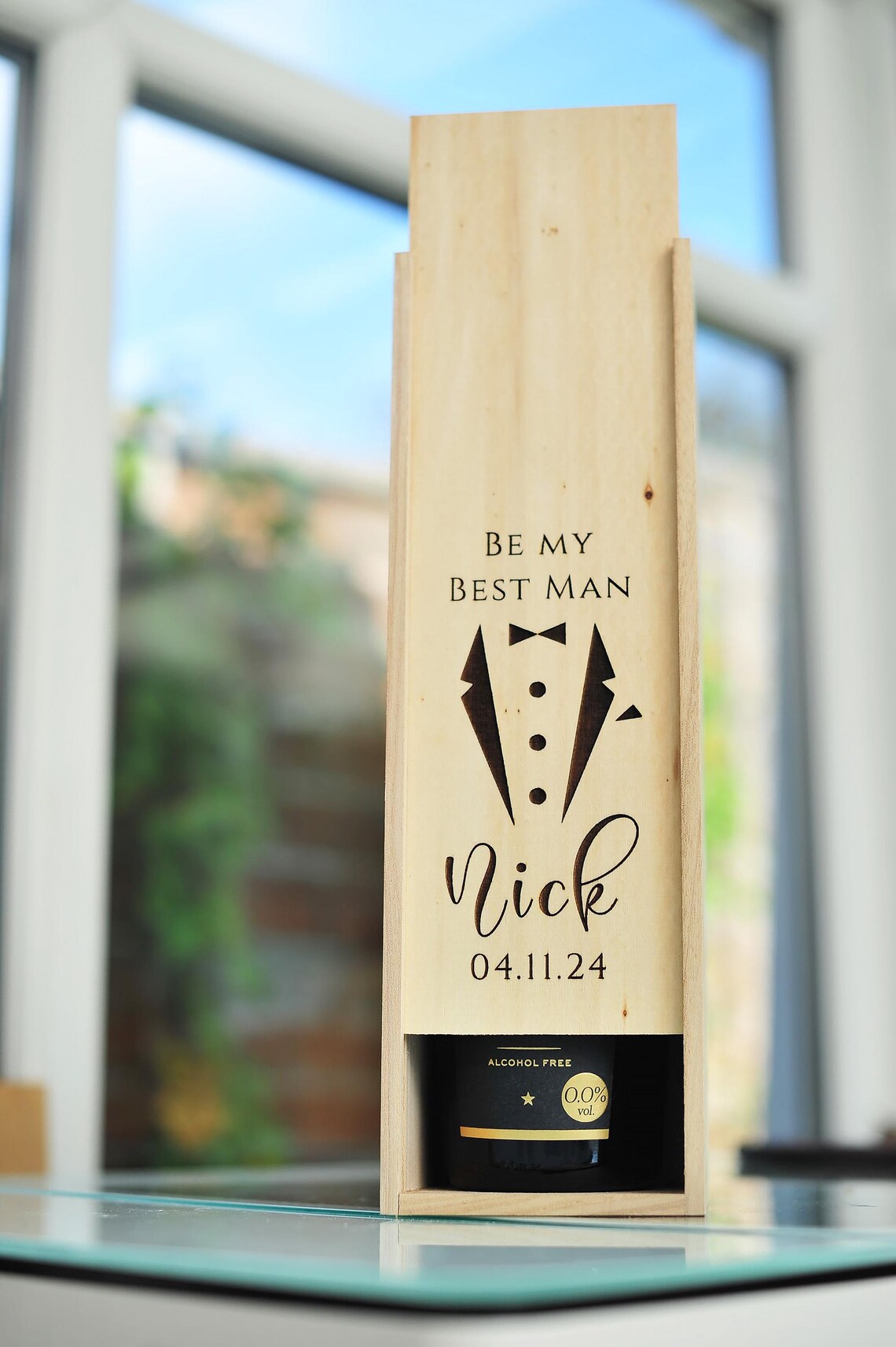 Engraved Wine Box, Wine Box With Personal Message, Personalised Wine ...