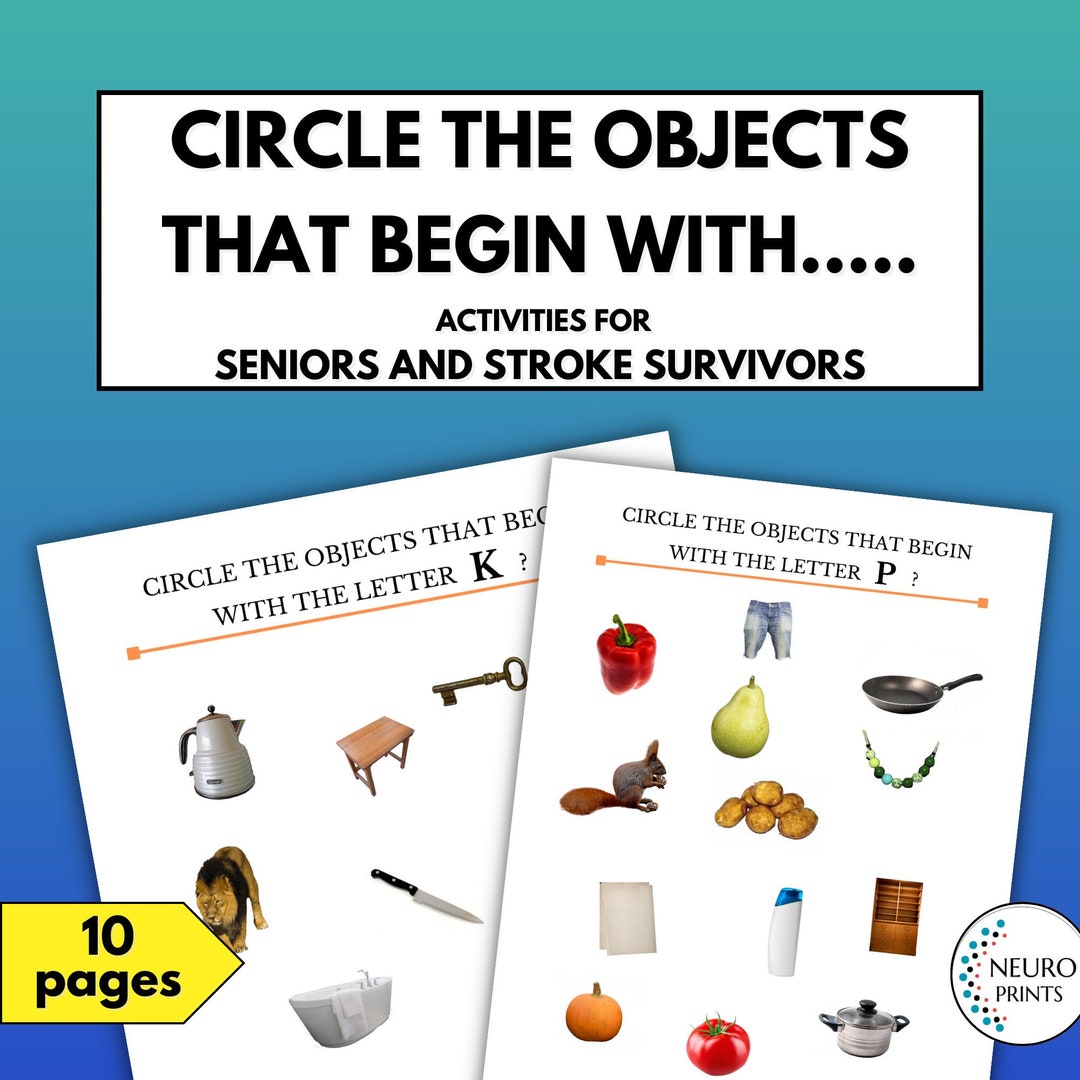 Stroke Recovery Worksheets/dementia Simple Activity Pages/ Motivating ...