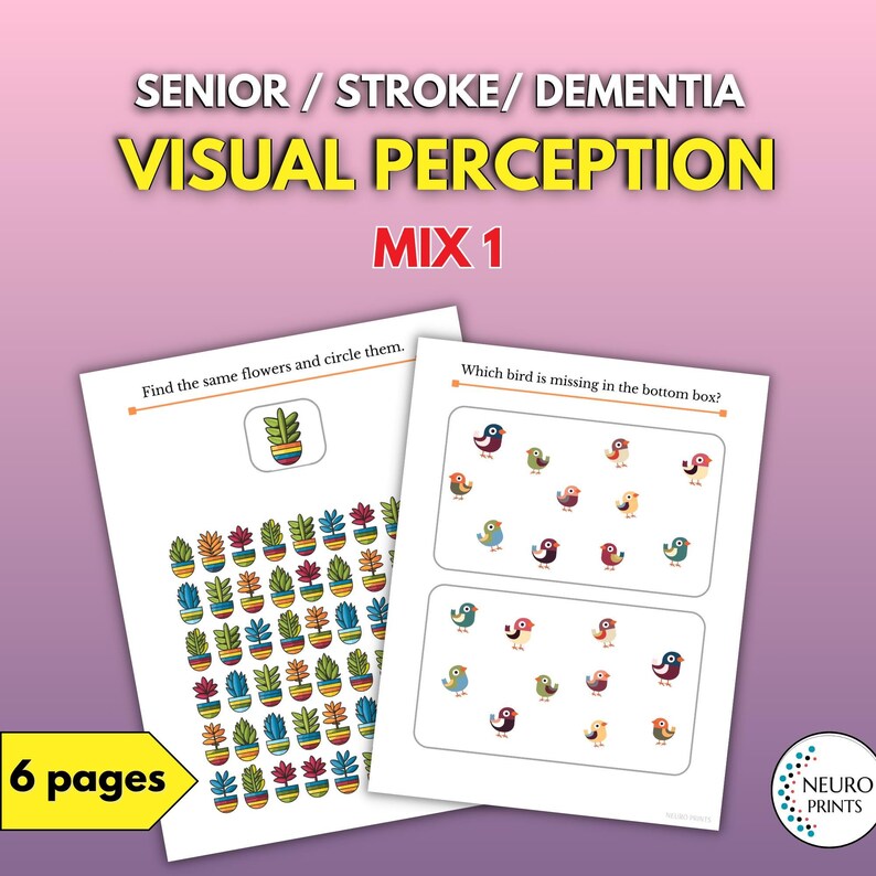 Visual Perception Exercise for Stroke Survivors/dementia Simple ...