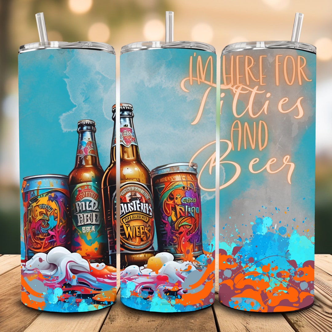 Beer Graffiti Seamless Tumbler Wrap PNG & PDF, 20oz Skinny Sublimation ...