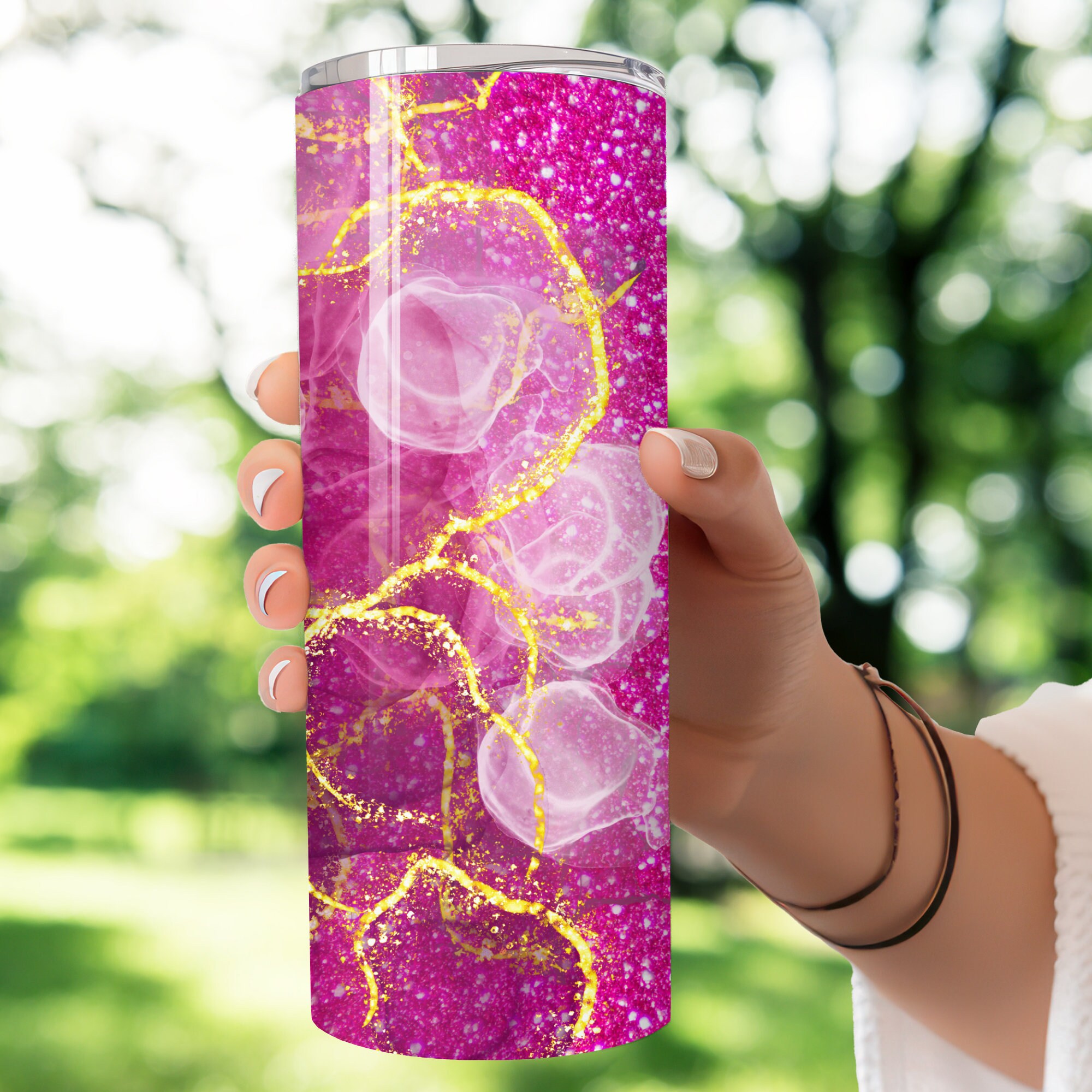 Glitter Bubbles Bundle 10 Add a Name Seamless Tumbler Wrap PNG & PDF ...