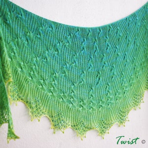 Twist Knitting Shawl Pattern in PDF - Etsy