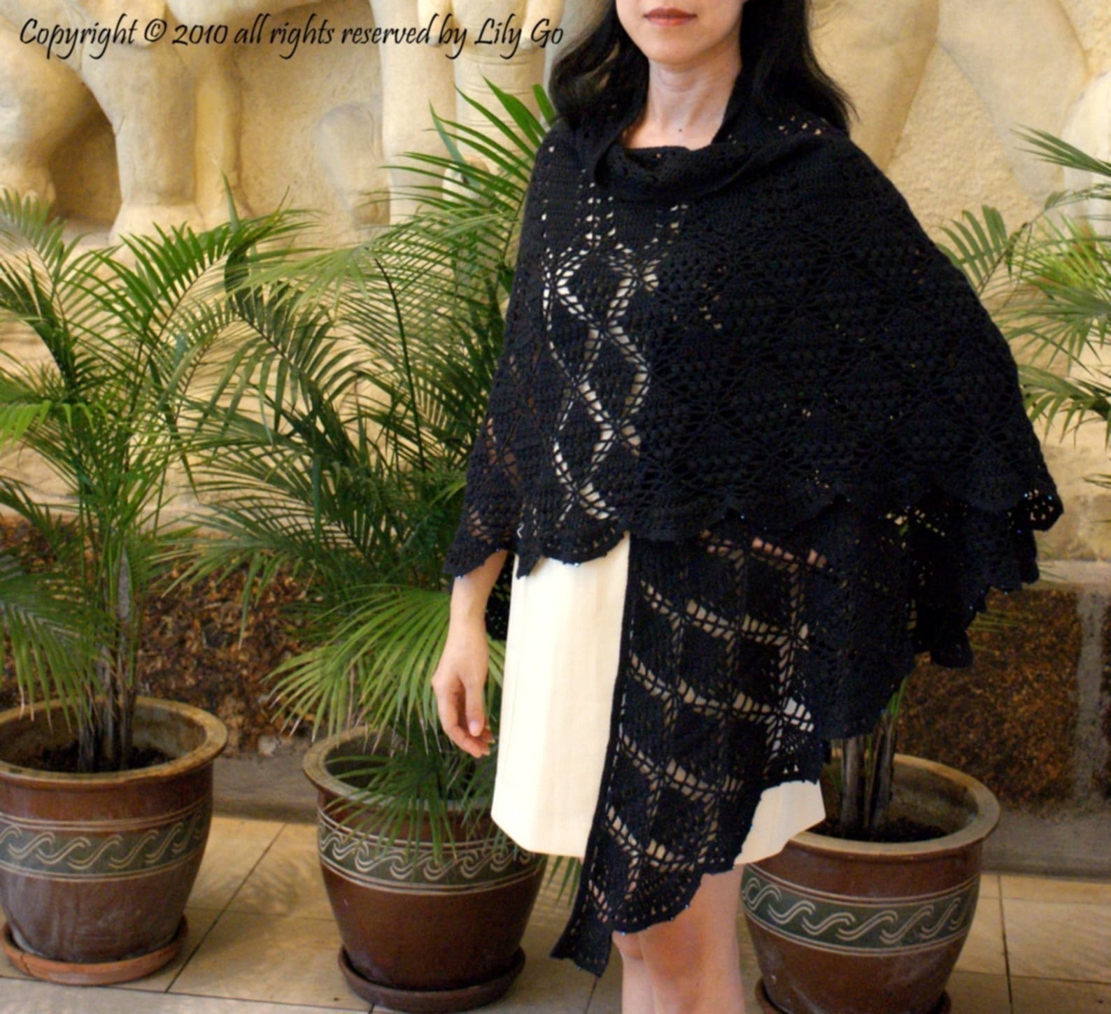 Garden Path Crocheted Shawl in PDF File - Etsy