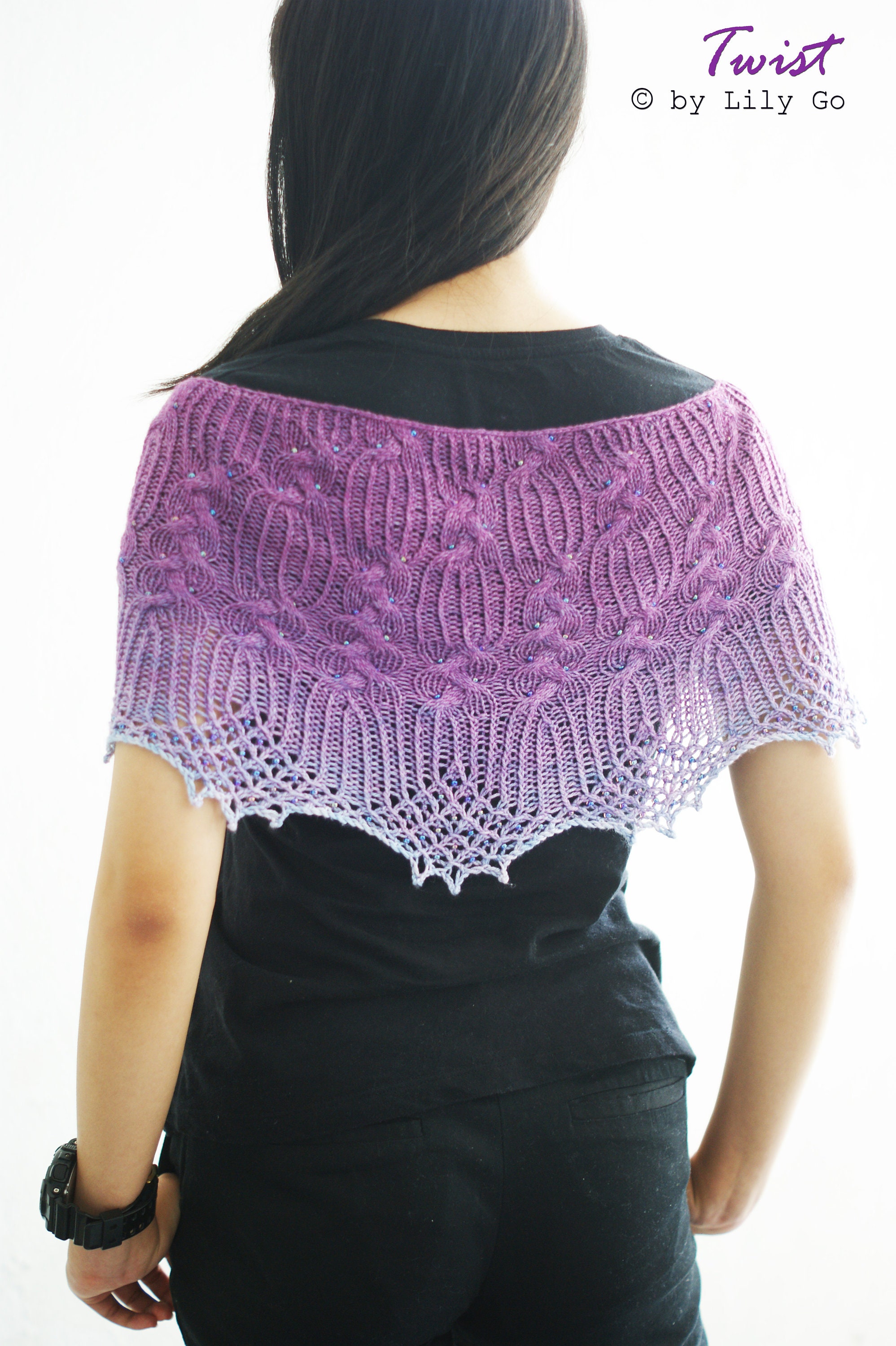 Twist Knitting Shawl Pattern in PDF - Etsy