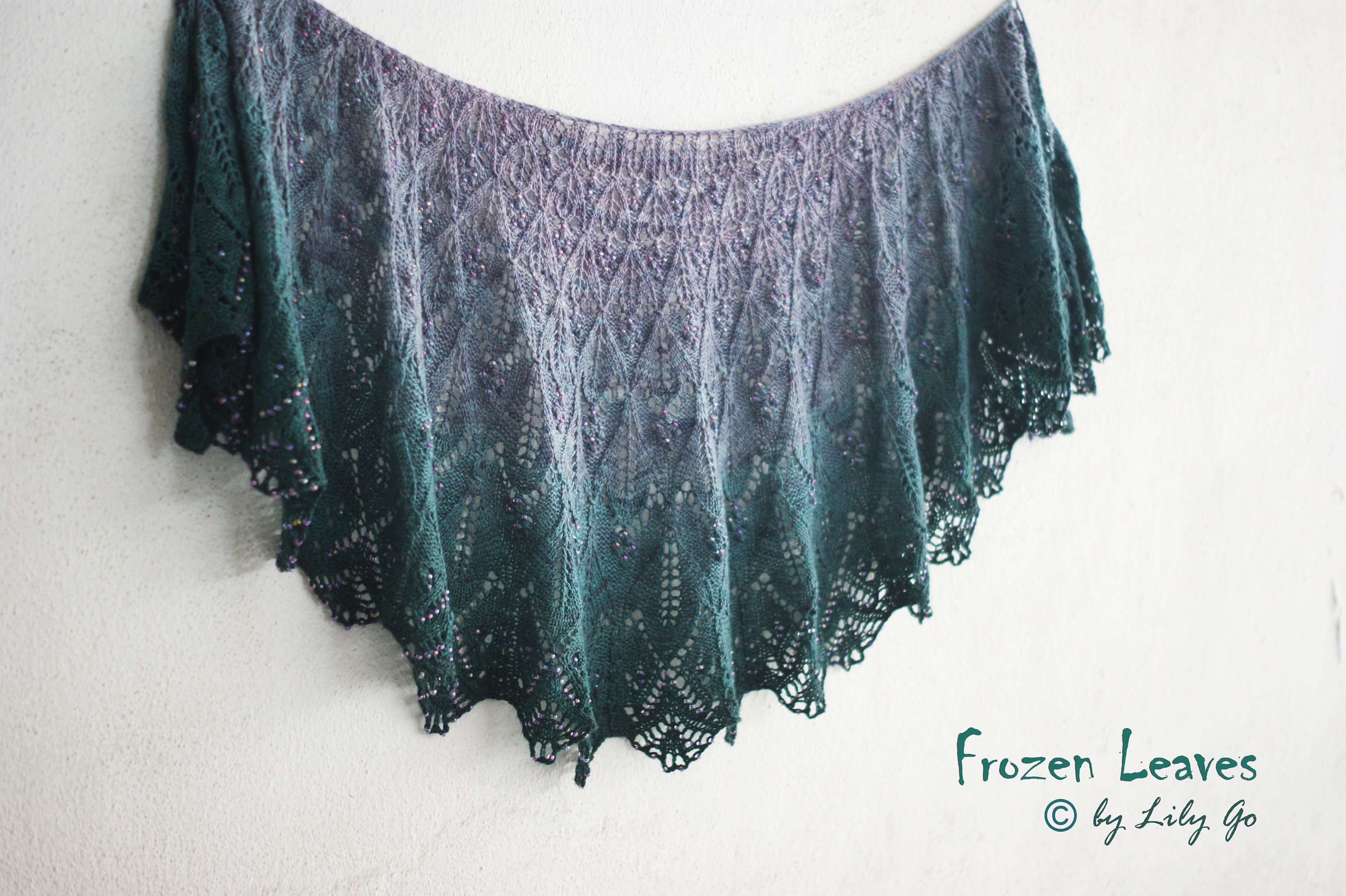 Frozen Leaves Knitting Shawl Pattern - Etsy