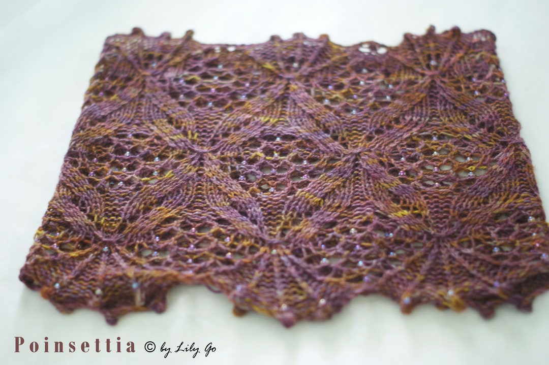 Poinsettia Cowl Knitting Pattern in PDF - Etsy