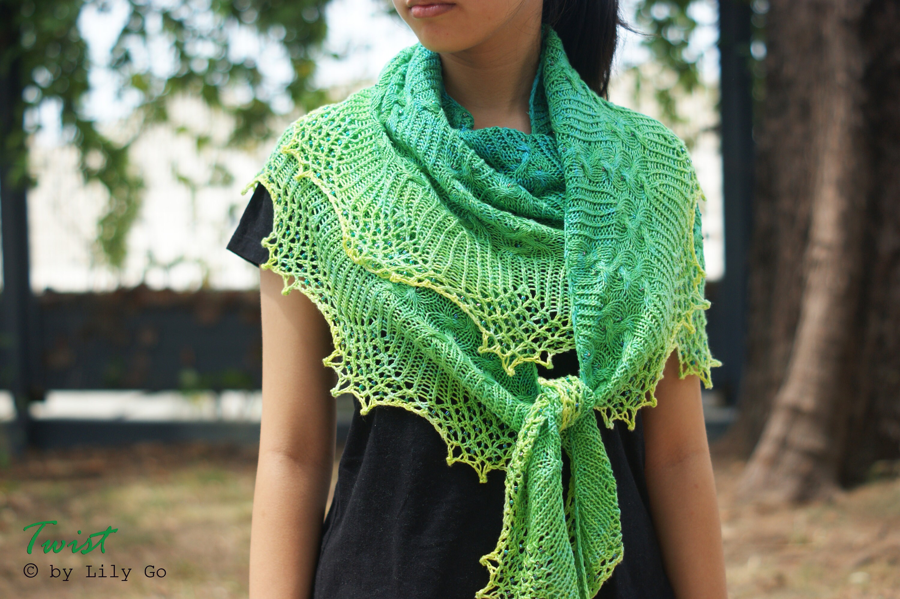 Twist Knitting Shawl Pattern in PDF - Etsy