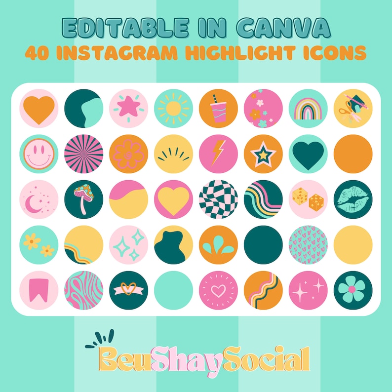 40 Editable Instagram Highlight Covers DIY Covers for Instagram Stories ...
