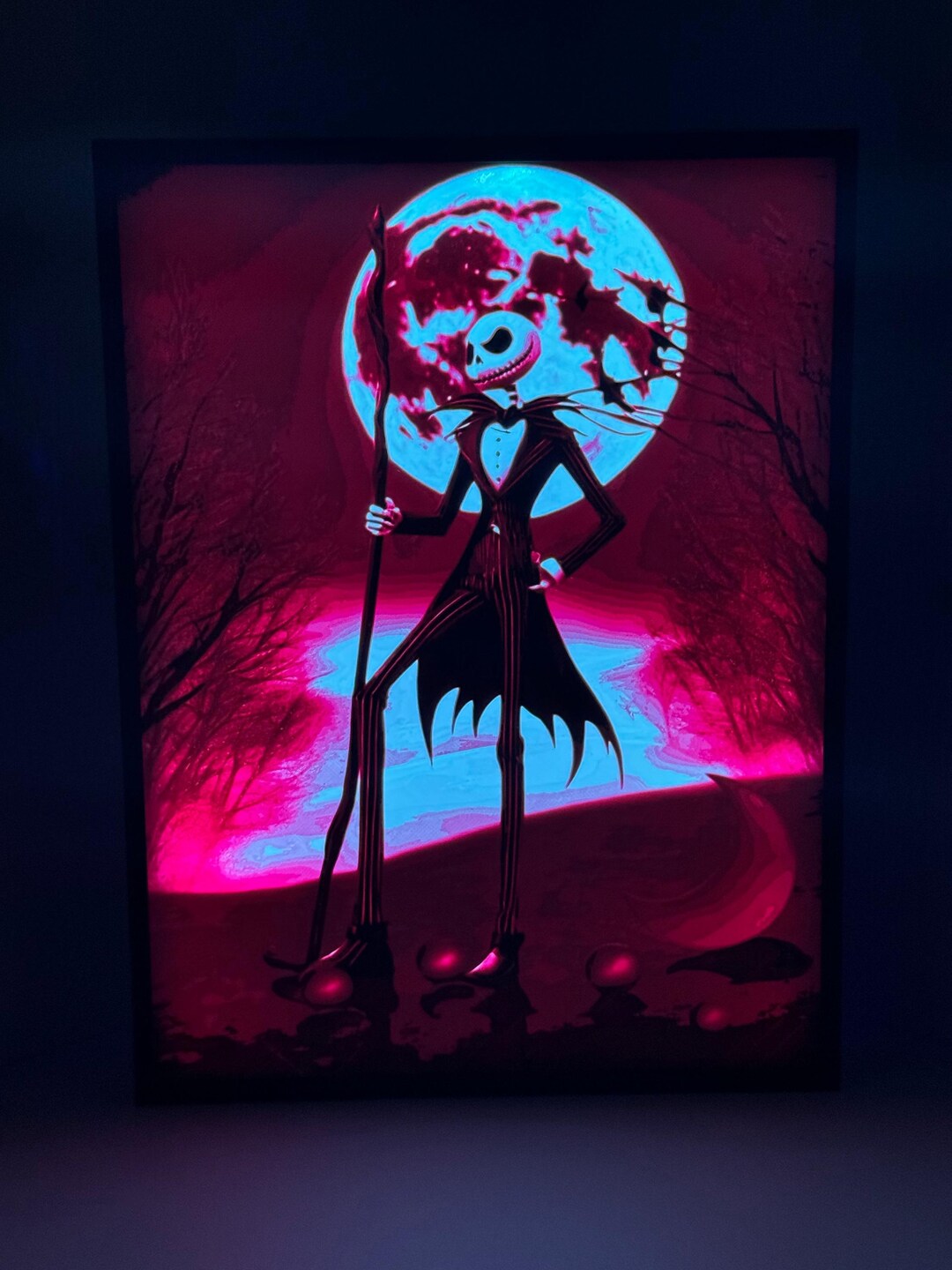 Jack Skellington Inspired Lightbox - Etsy