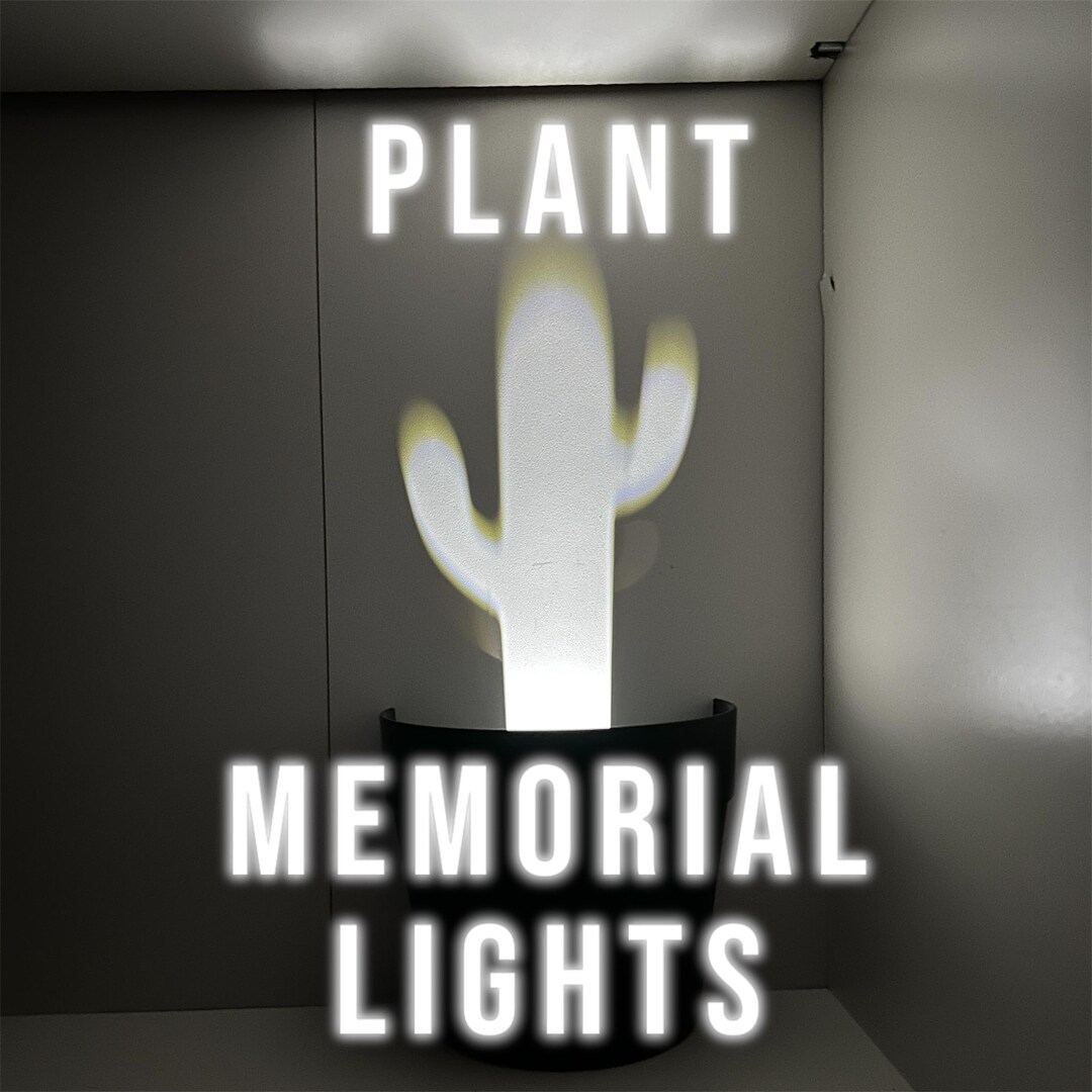 3x Plant Memorial Lights 3D Printed Lamp - Etsy