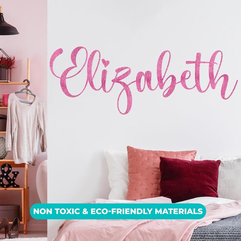 Custom Letters Wall Decals Personalized Wall Decor Name With Fancy Font ...