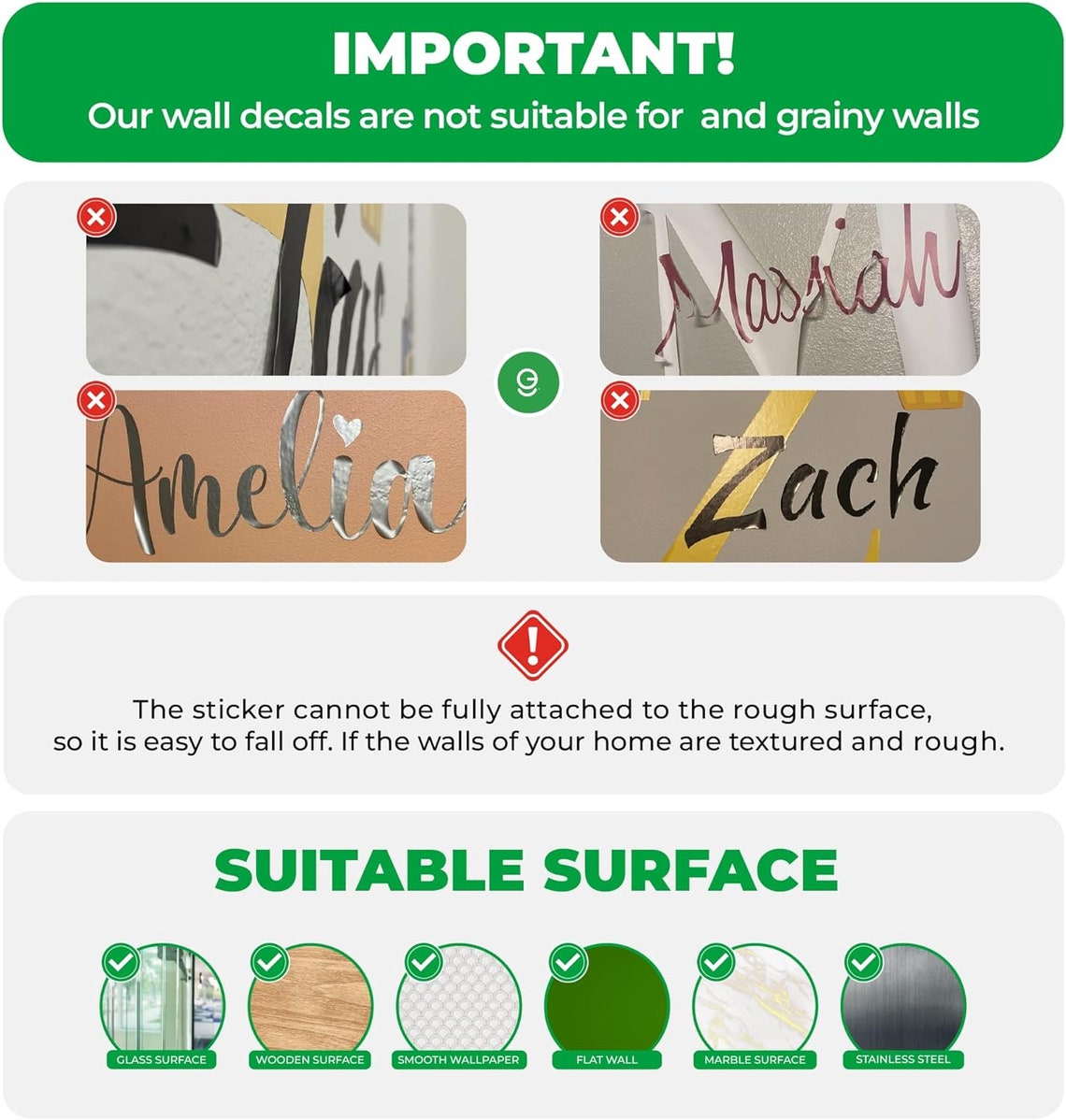 Custom Letters Wall Decals Personalized Wall Decor Name With Fancy Font ...