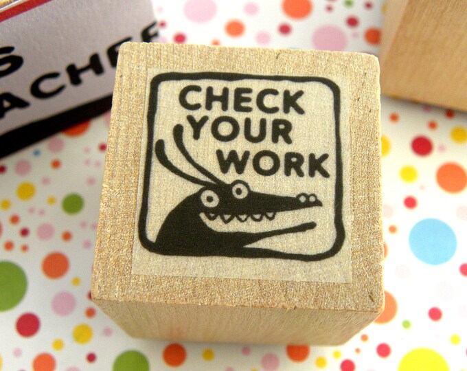 Check Your Work Monster Rubber Stamp for Teachers - Etsy