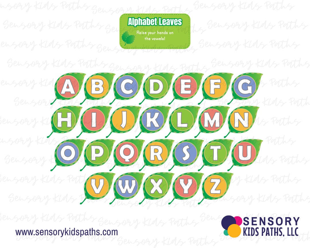 Alphabet Garden Leaves Sensory Path Decal Set - Etsy