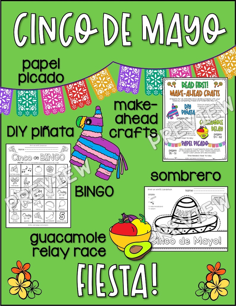 FUN Cinco De Mayo Lesson for Kindergarten! - Etsy