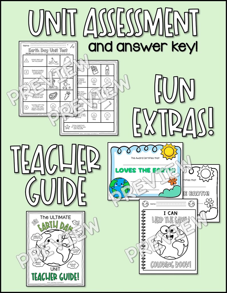 COMPLETE 5-day Earth Day Kindergarten Unit! - Etsy