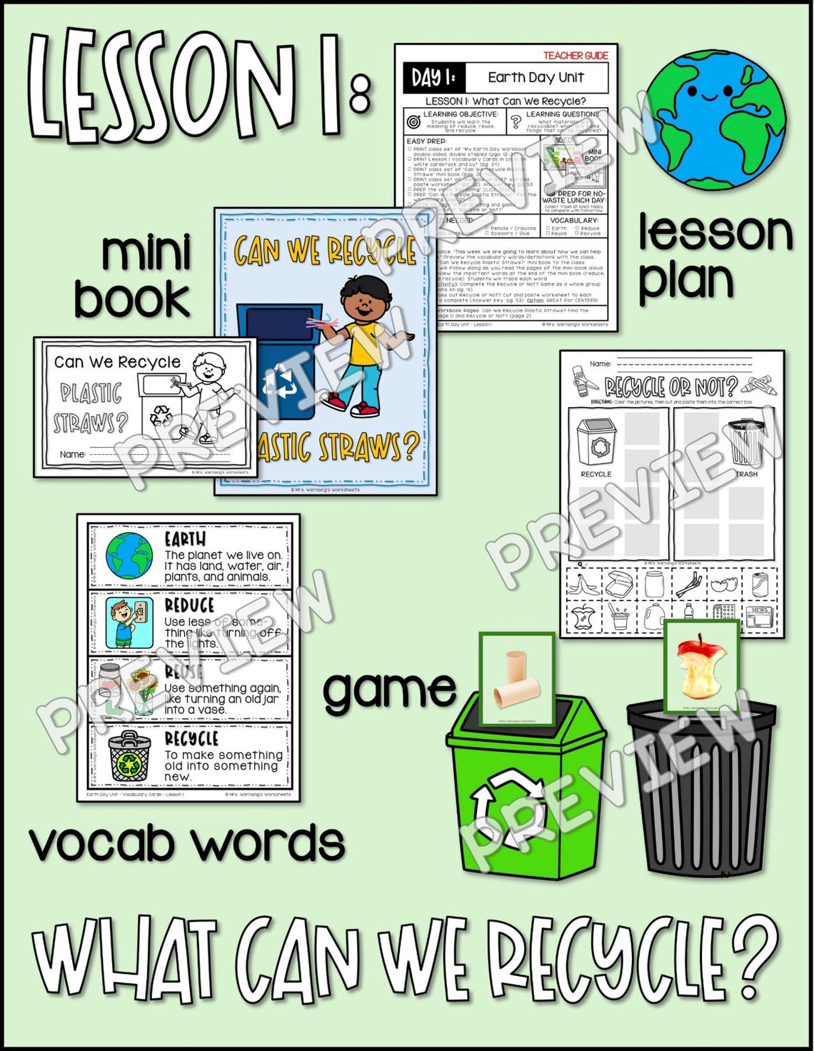 COMPLETE 5-day Earth Day Kindergarten Unit! - Etsy