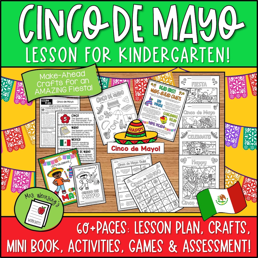 FUN Cinco De Mayo Lesson for Kindergarten! - Etsy