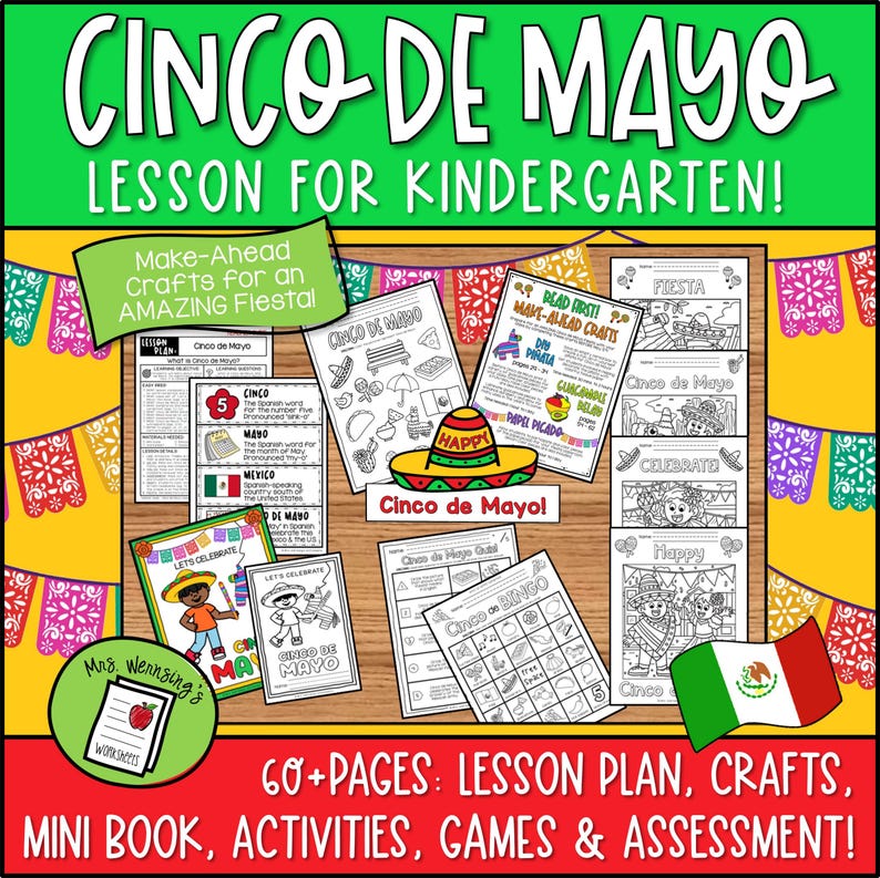 FUN Cinco De Mayo Lesson for Kindergarten! - Etsy