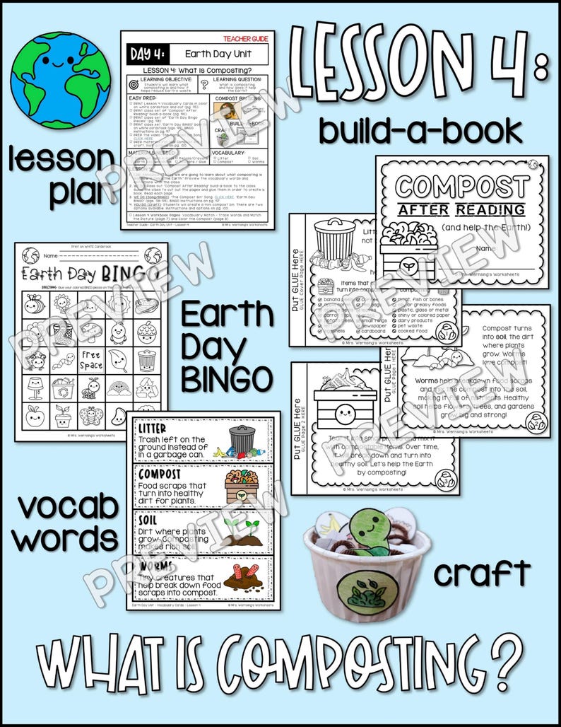 COMPLETE 5-day Earth Day Kindergarten Unit! - Etsy