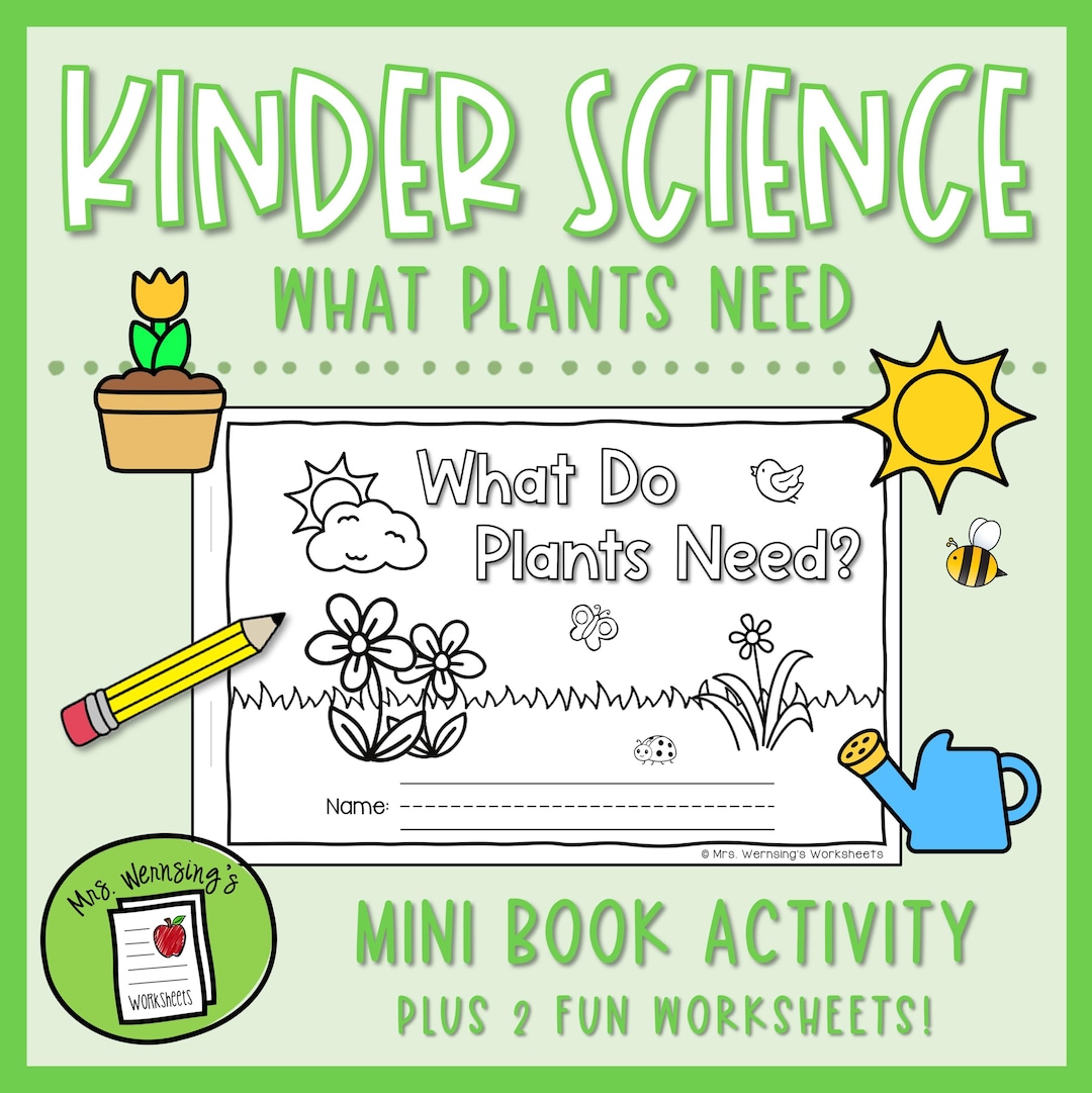 What Plants Need Activities - KINDER SCIENCE - Etsy