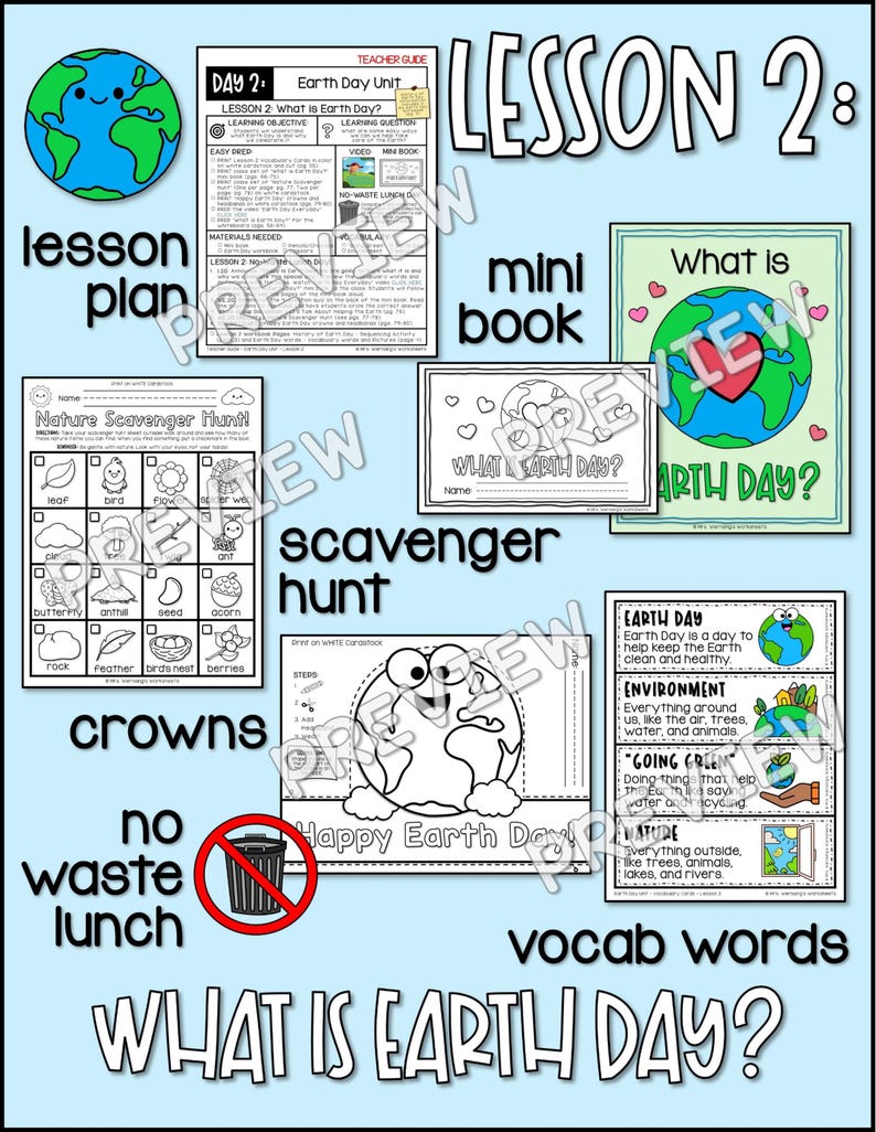 COMPLETE 5-day Earth Day Kindergarten Unit! - Etsy