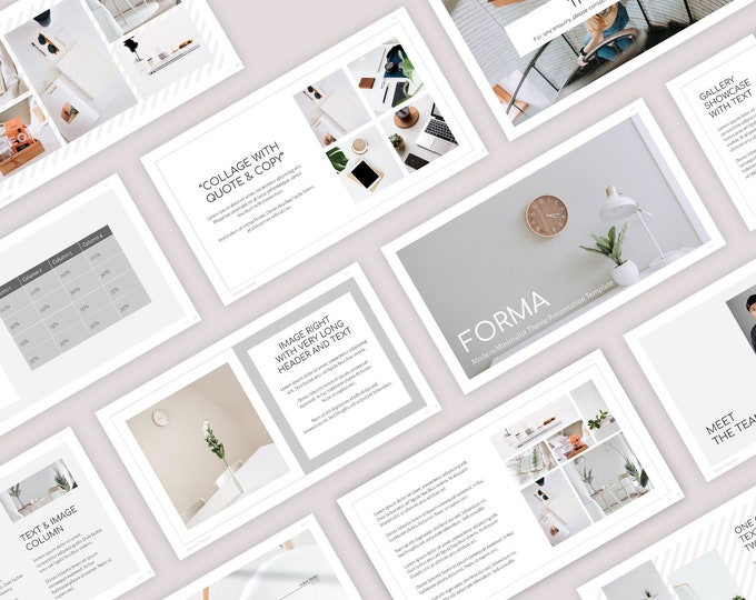 56 Unique Minimalist Powerpoint Templates | Clean & Modern Presentation ...
