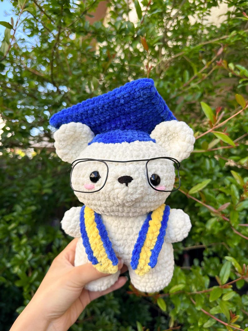 Graduation Bear Crochet Plushie Amigurumi - Etsy
