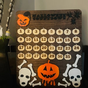 Halloween Countdown Calendar SVG Laser Cut File Halloween Countdown ...