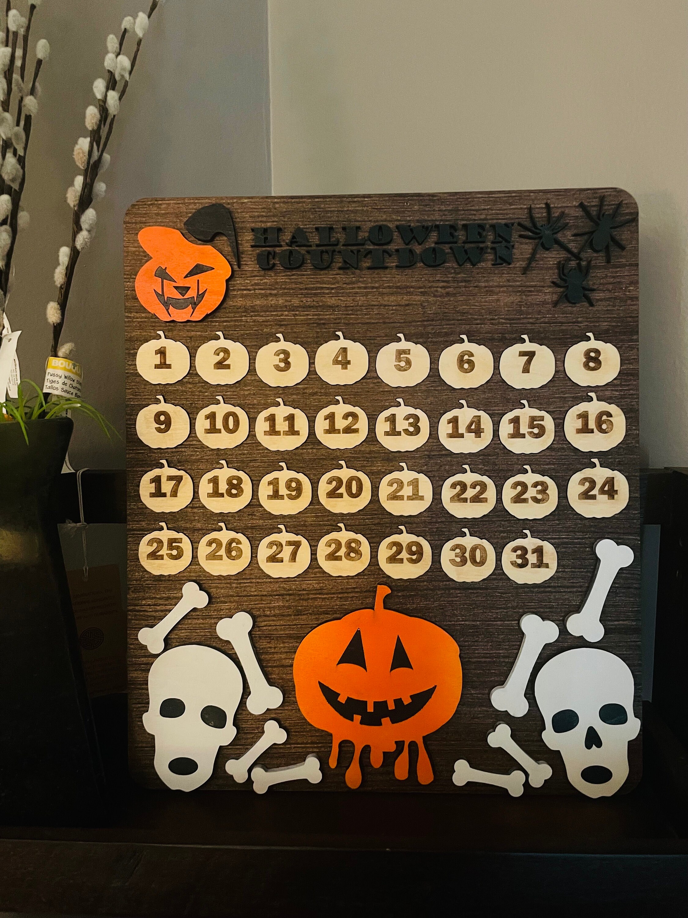 Halloween Countdown Calendar SVG Laser Cut File Halloween Countdown ...