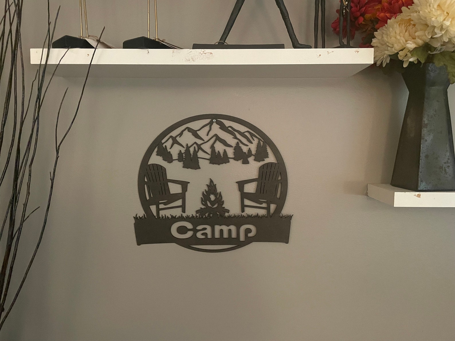 Camp Digital File Monogram Sign Laser Cut File Bundle-glow Forge ...