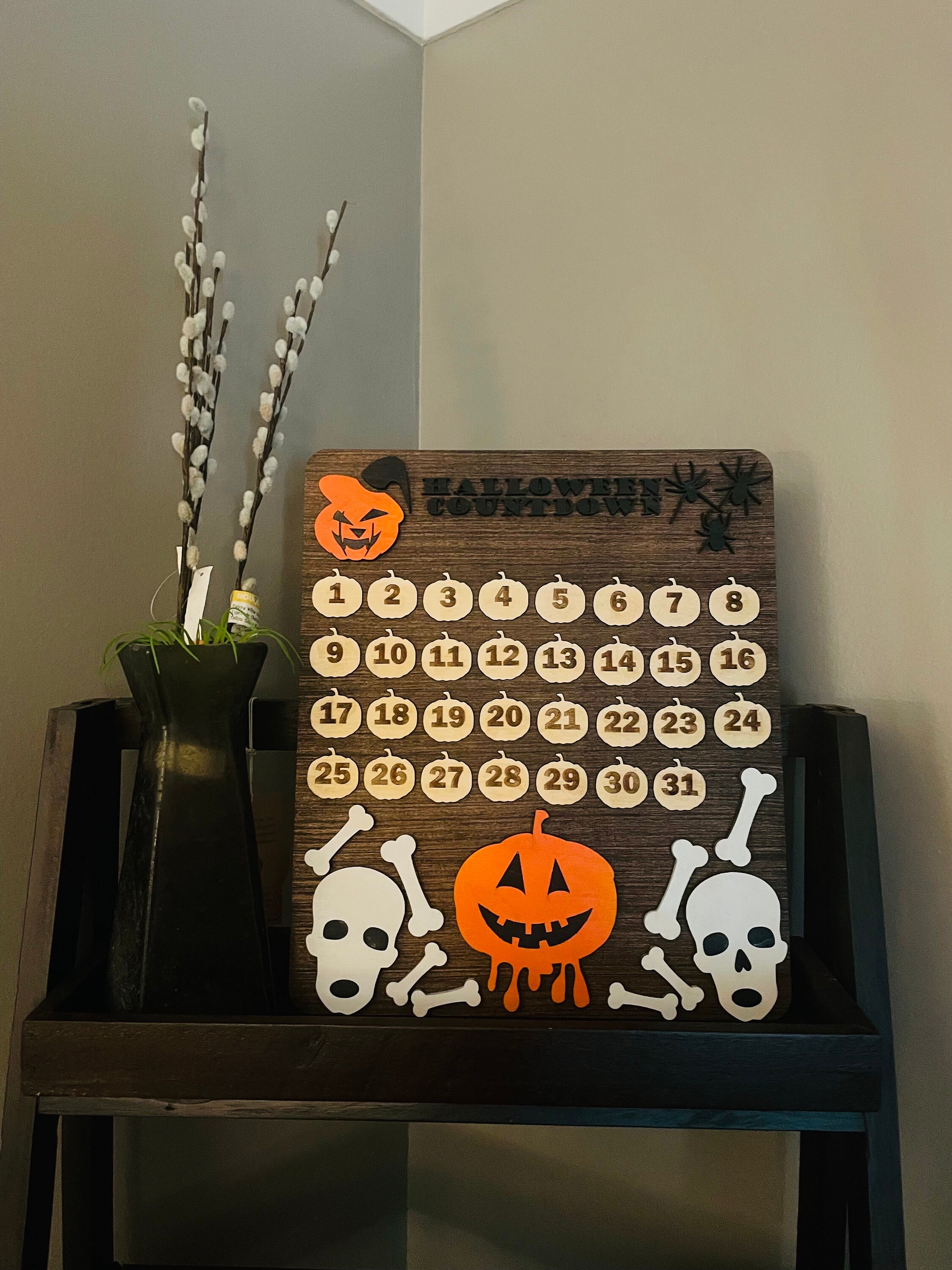 Halloween Countdown Calendar SVG Laser Cut File Halloween Countdown ...