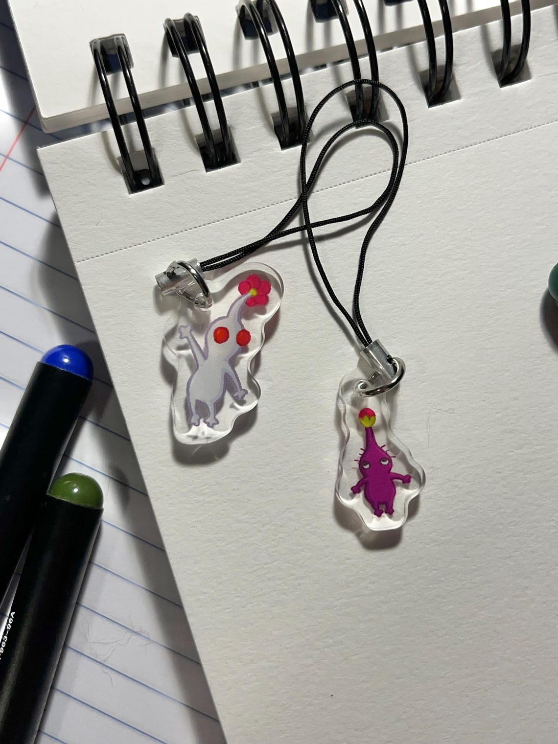 1-in Pikmin Inspired Charms Pikmin Phone Charms Video Game Keychain ...