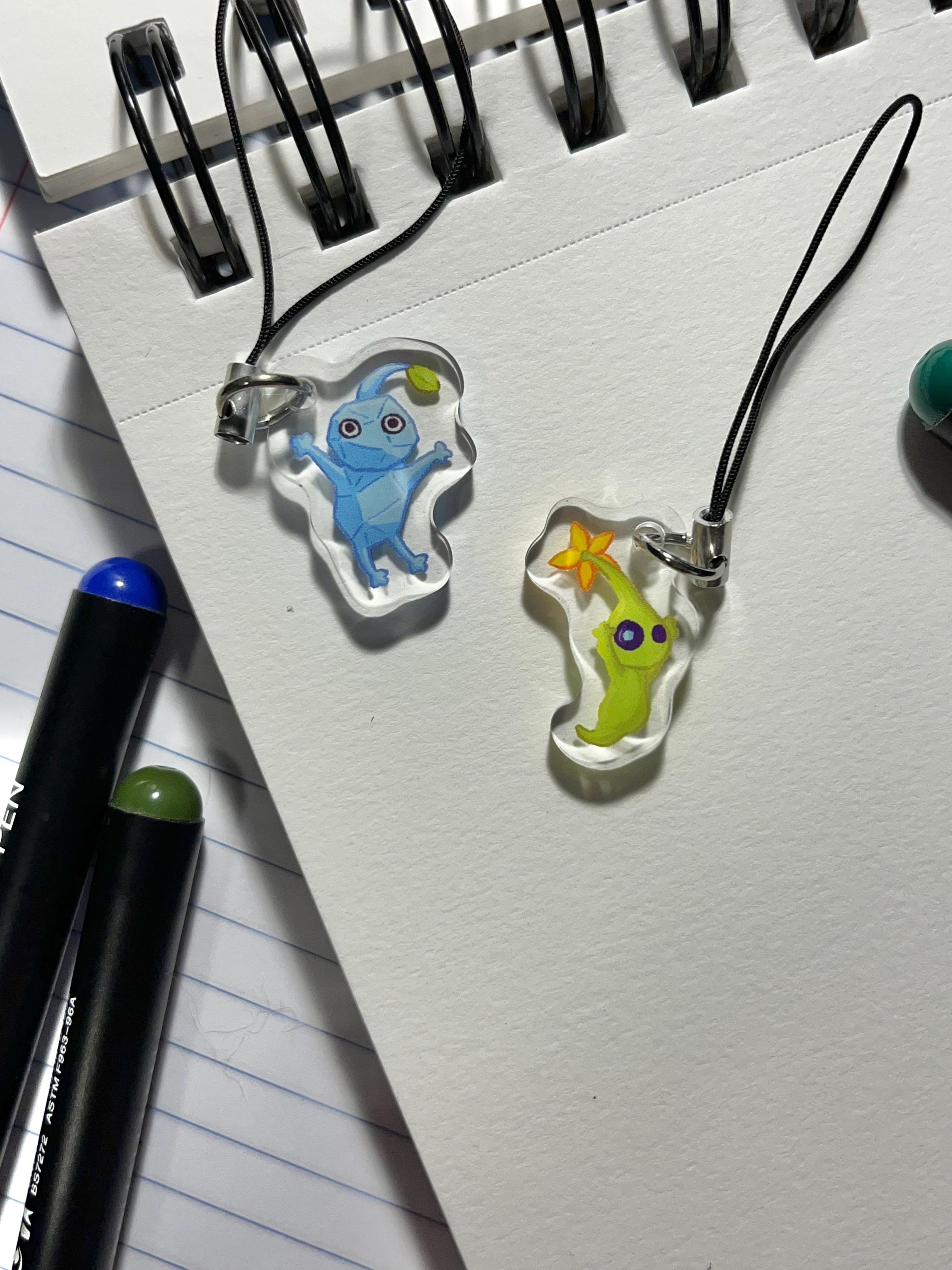 1-in Pikmin Inspired Charms Pikmin Phone Charms Video Game Keychain ...