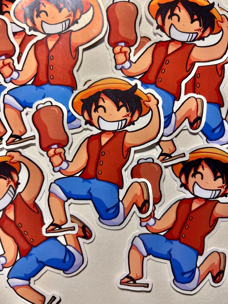 One Piece Stickers | 3-in. Straw Hat Stickers | Straw Hat Pirates Decor ...