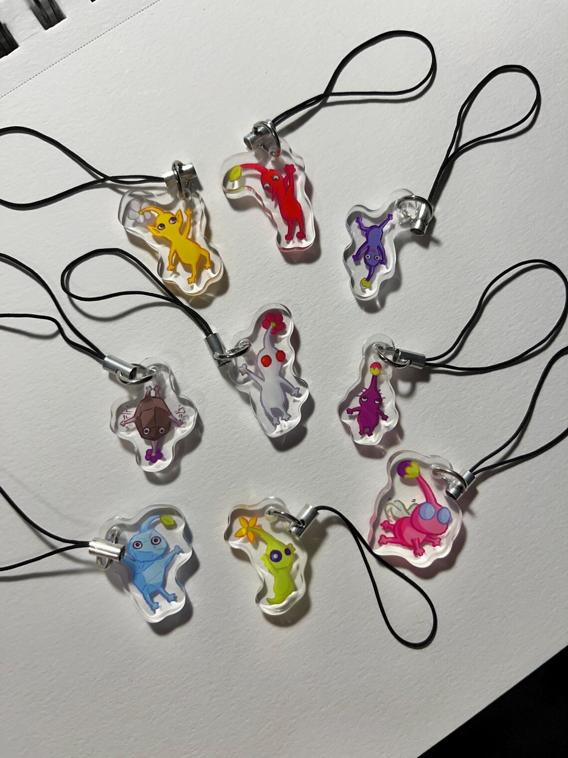 1-in Pikmin Inspired Charms Pikmin Phone Charms Video Game Keychain ...