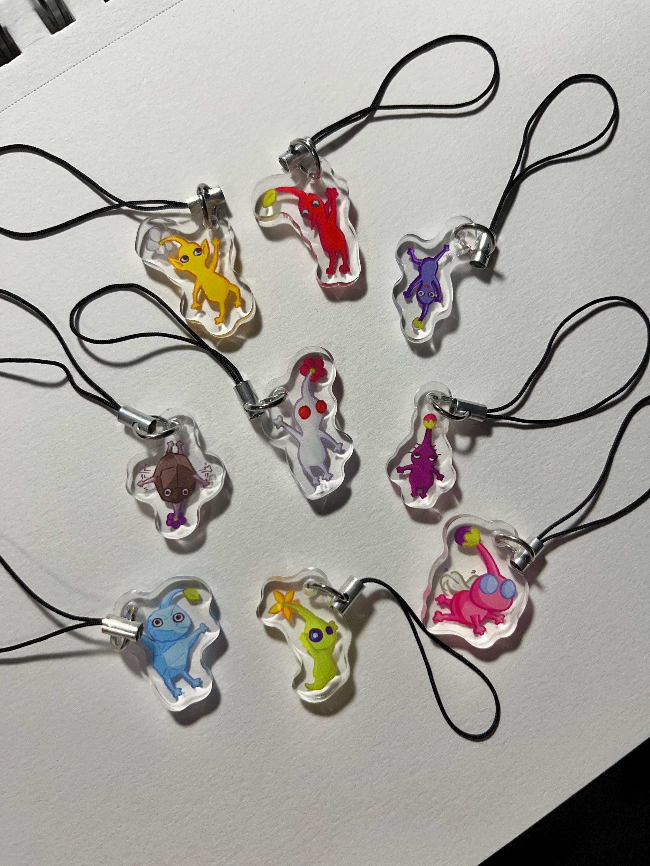 1-in Pikmin Inspired Charms | Pikmin Phone Charms | Video Game Keychain ...