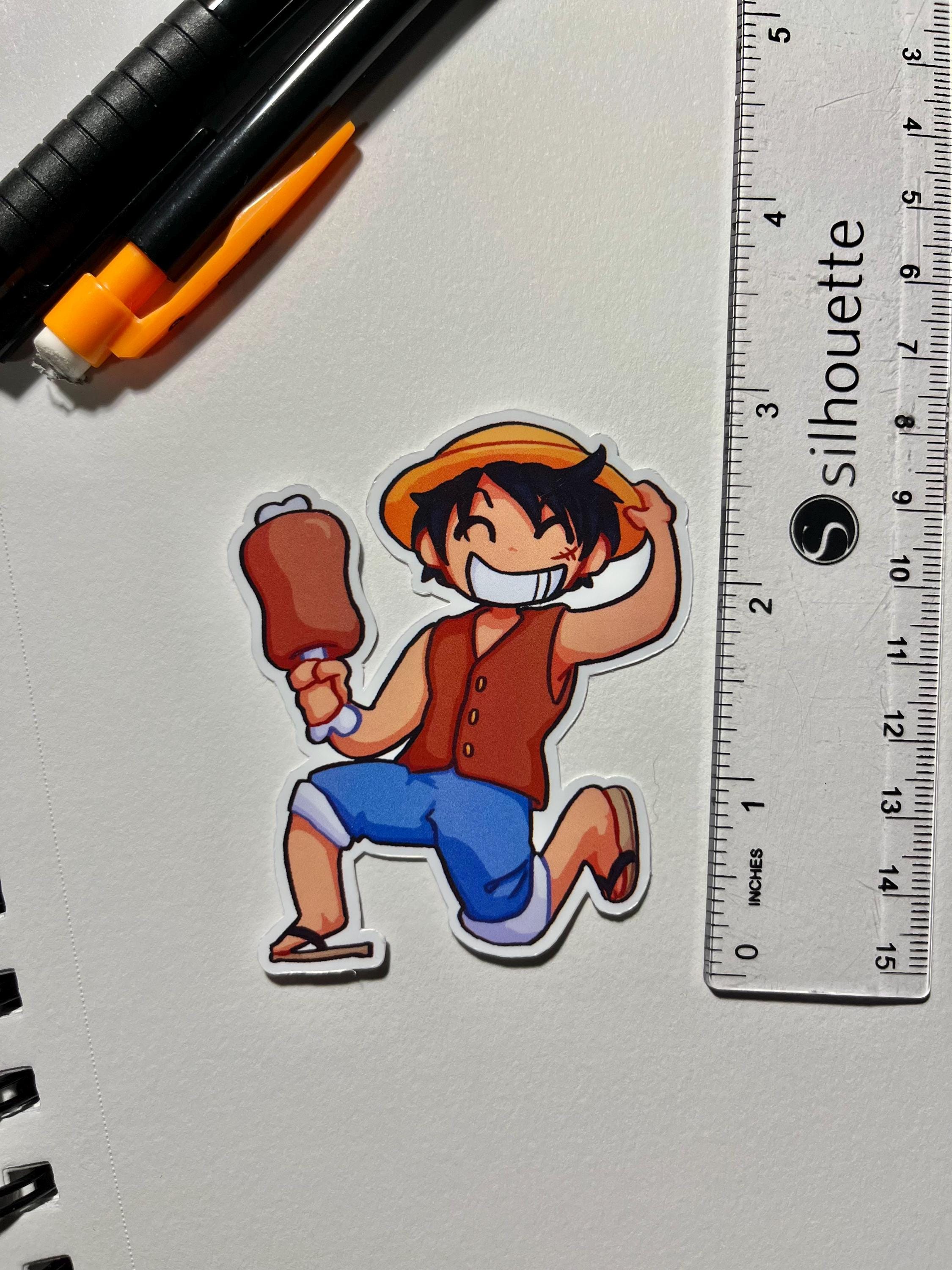 One Piece Stickers | 3-in. Straw Hat Stickers | Straw Hat Pirates Decor ...