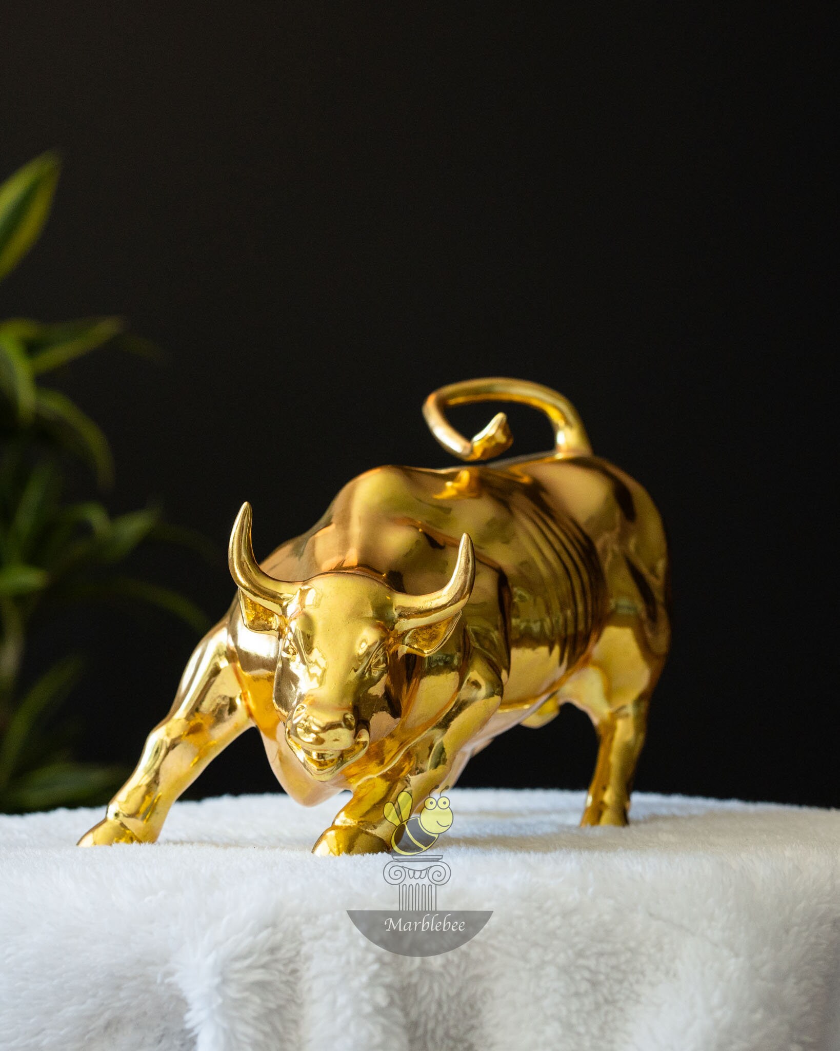 Golden Bull Statue Charge up Your Space - Etsy