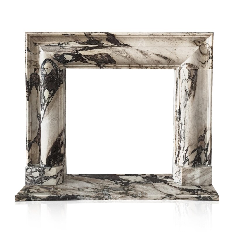 Calacatta Viola Marble Fireplace Surround: Modern Chic Focal Point - Etsy