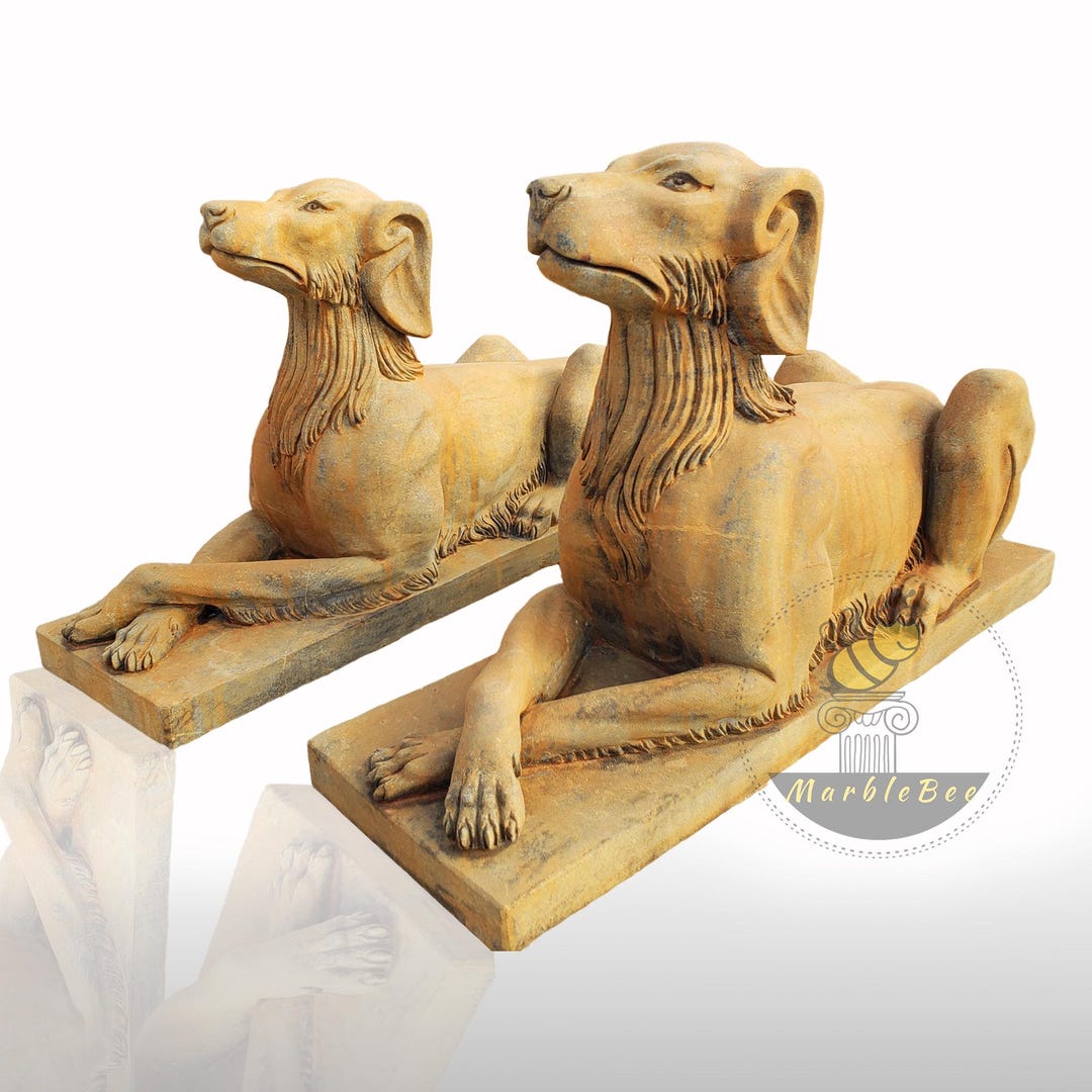 Black Limestone Antique Marble Dog - Etsy