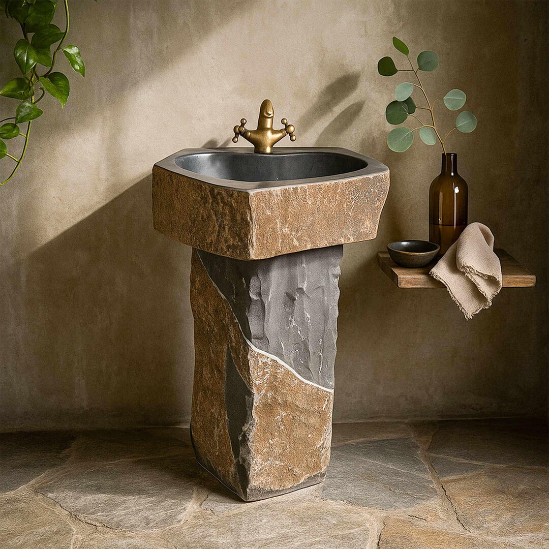 Marble Pedestal Sink: Modern Bathroom Fixture - Etsy