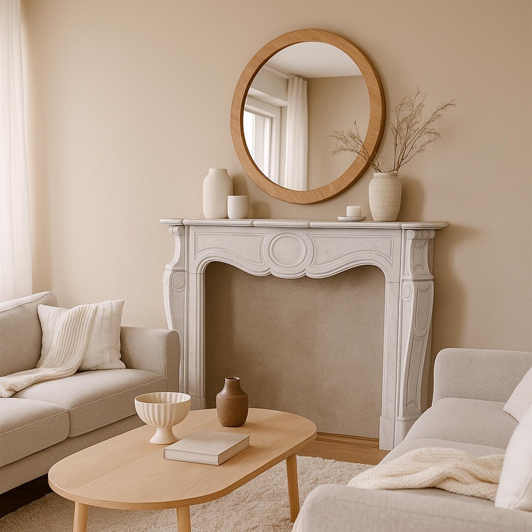 Moon White Marble Hearth: Fireplace Foundation, Polished Finish - Etsy