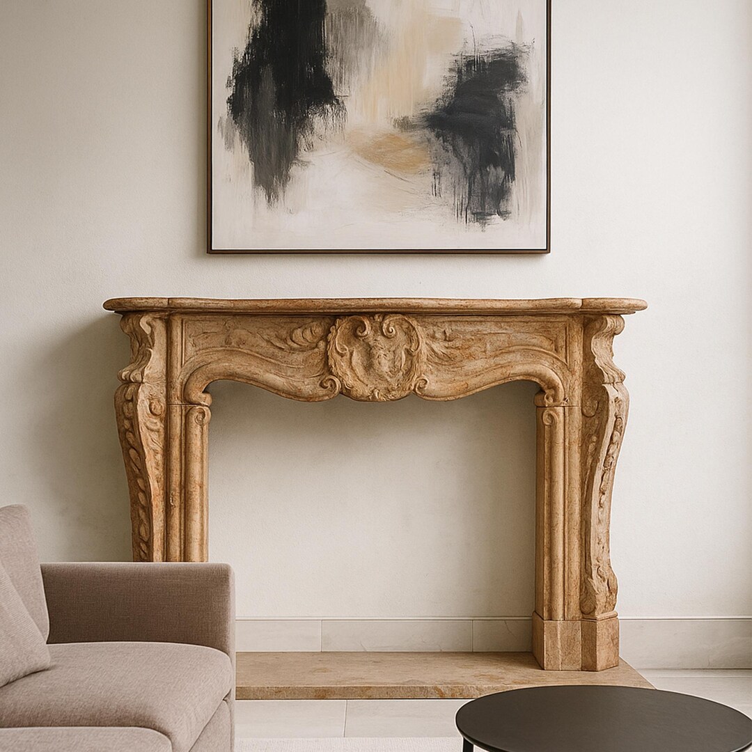 Light Brown Limestone Fireplace Hearth - in Stock - Etsy