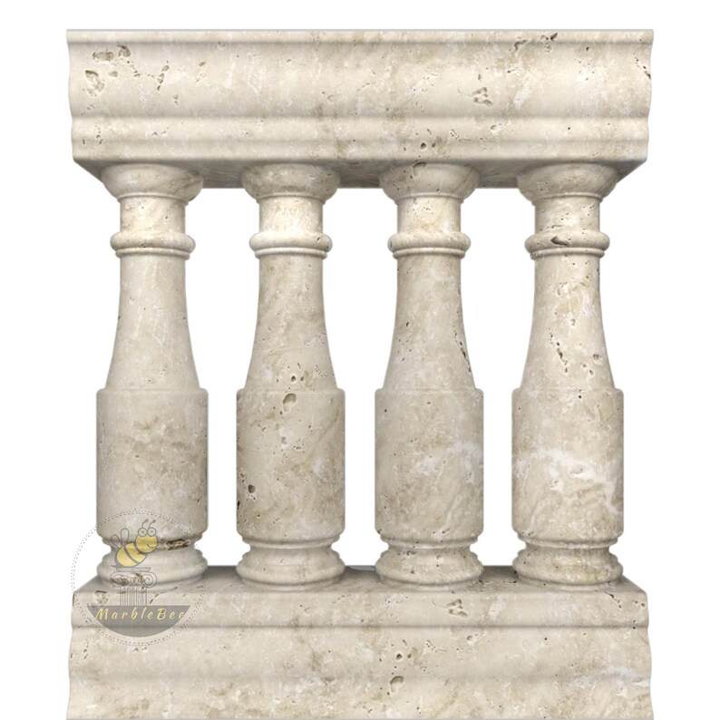 Granite Step Railings: Outdoor Stone Baluster, Elegant Terrace Boundary ...