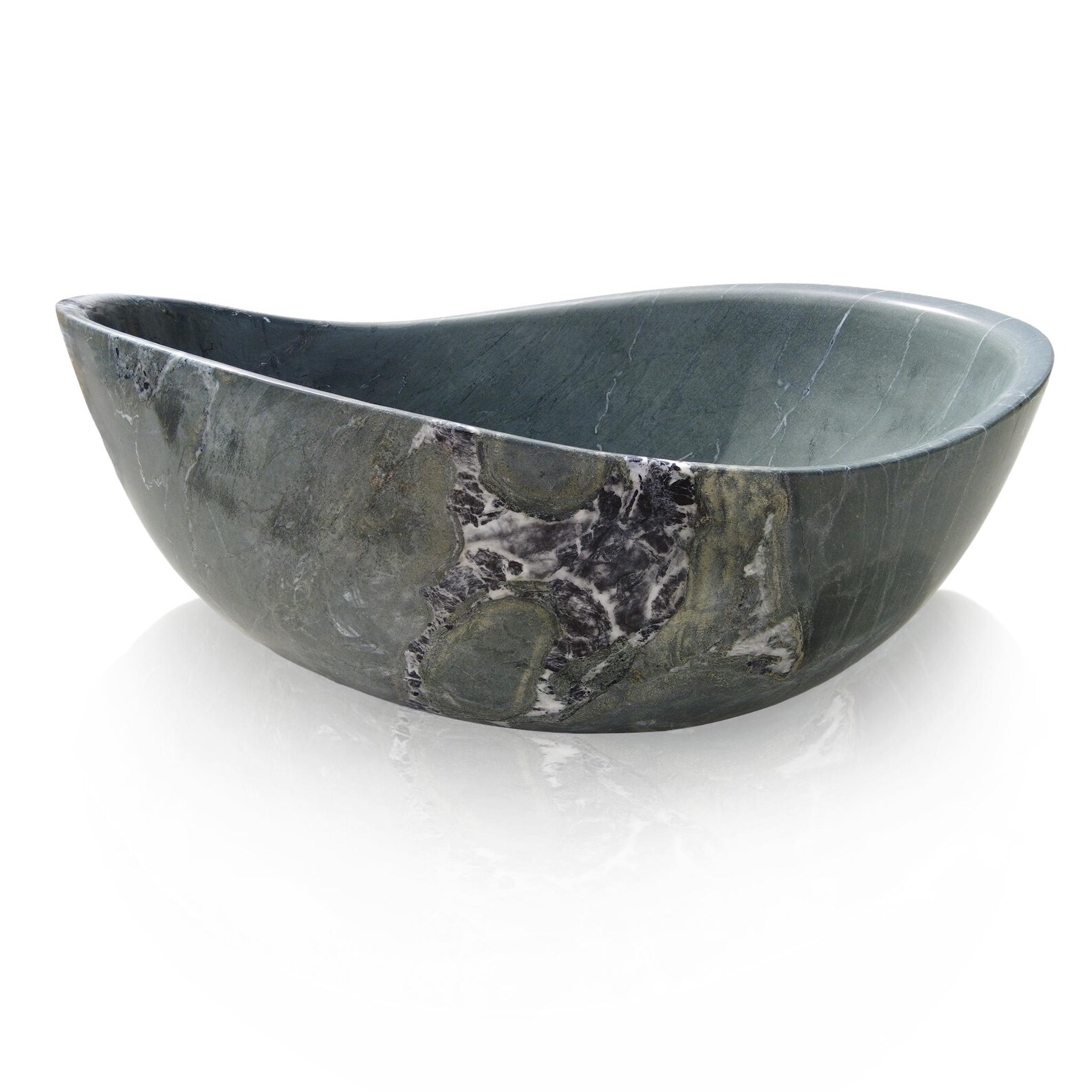 Glacier Forest Marble Bathtub: Oval Stone Soaking Tub (180x93x68cm) - Etsy