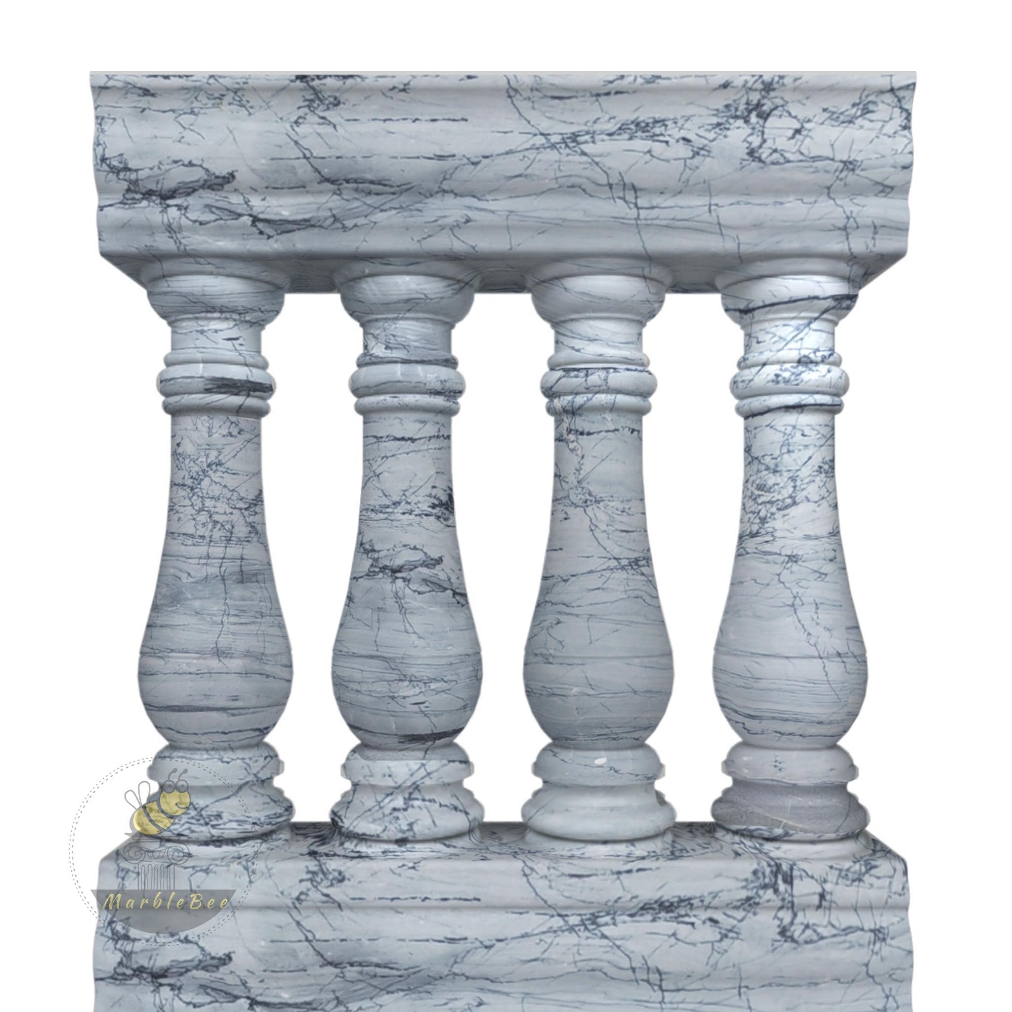Natural Stone Balcony Railing, Outdoor Step Rail - Etsy