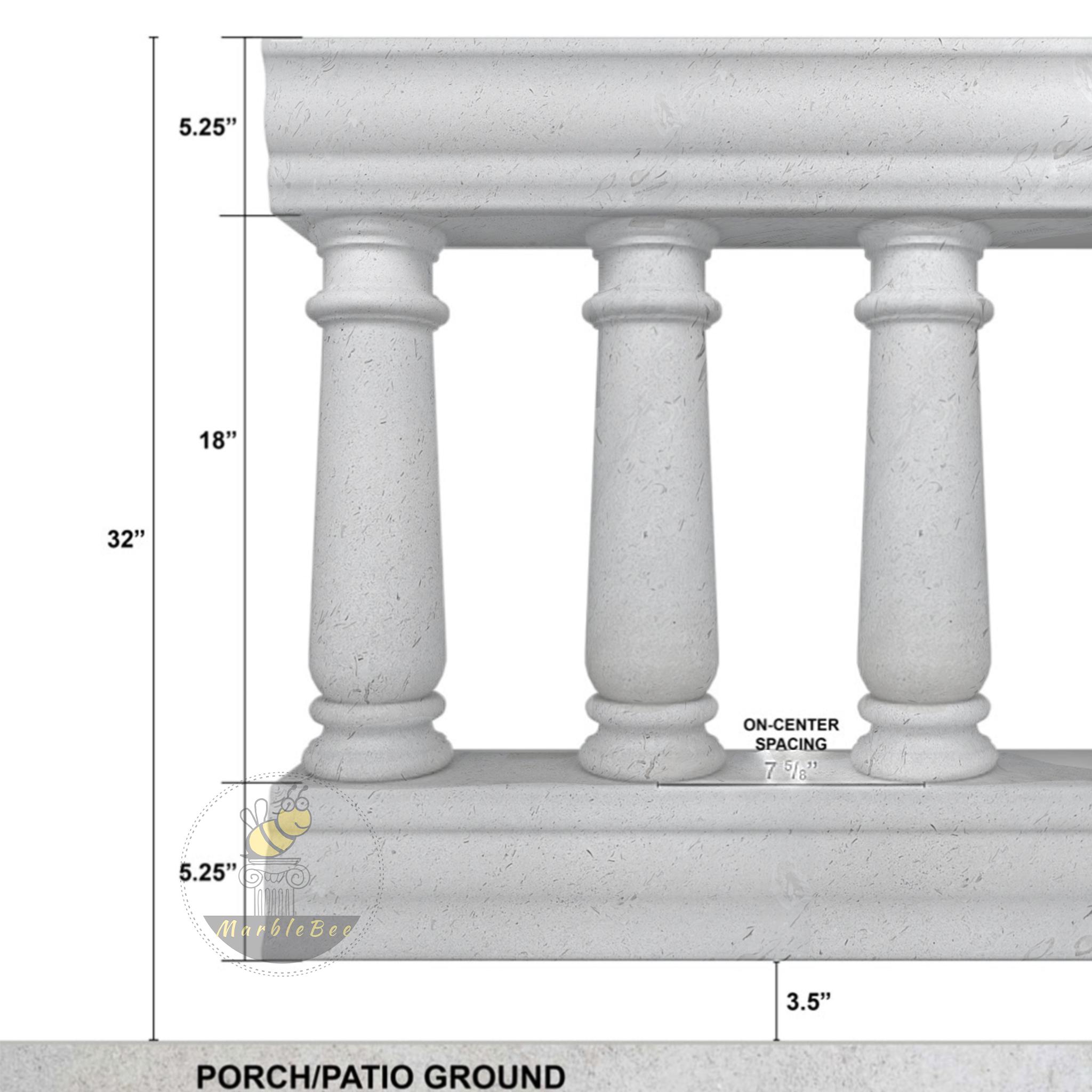 Marble Stair Railing: Outdoor Stone Balustrade - Etsy
