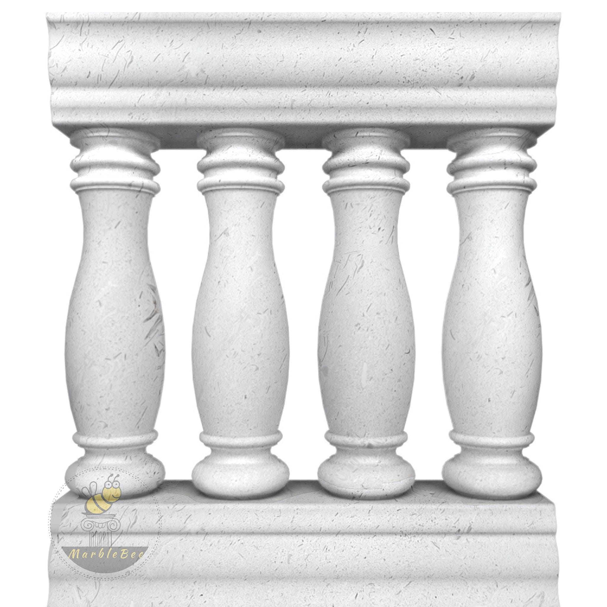 Natural Stone Marble Railing: Balcony Balustrade, Stair Handrail - Etsy