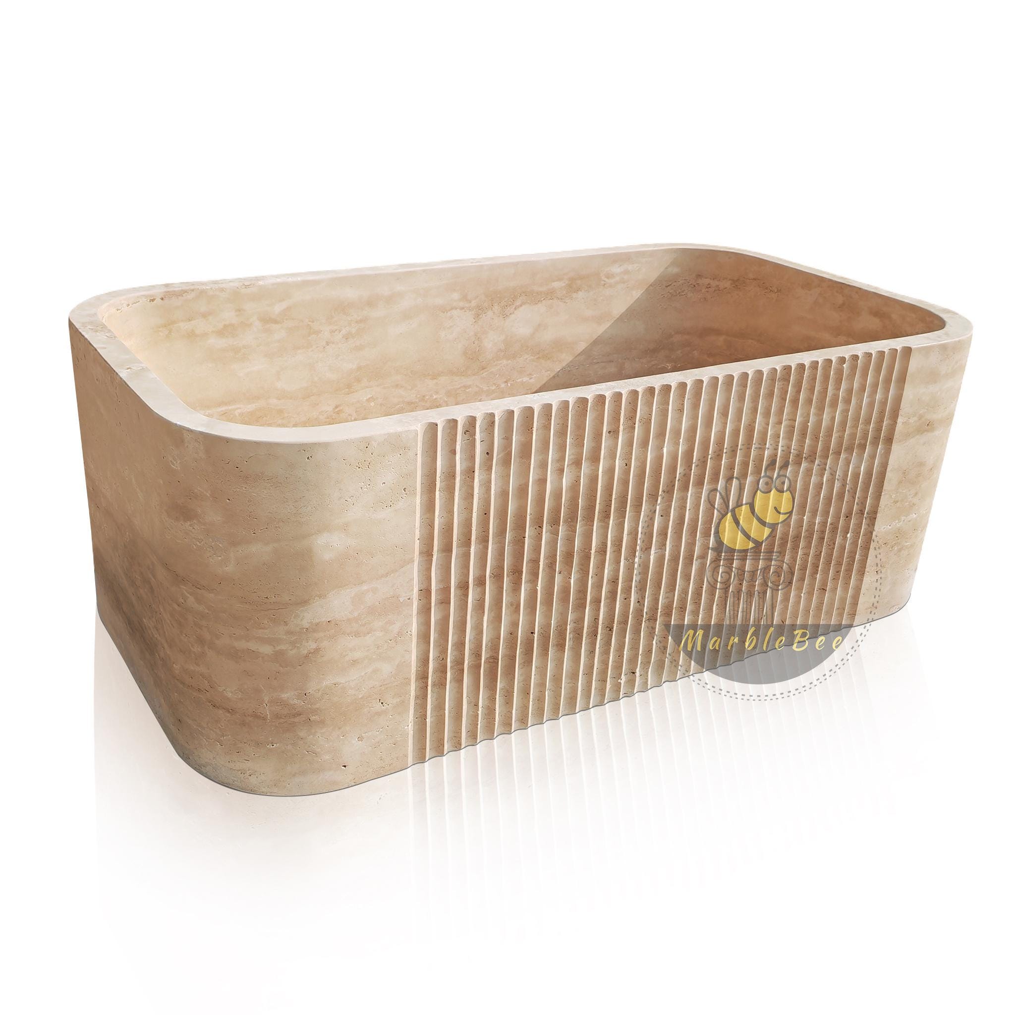 Travertine Bath Custom Modern Design Instock - Etsy